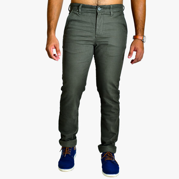 WOKE Men's Chino Slim Fit - Army Green – Ditch Plains Jeans